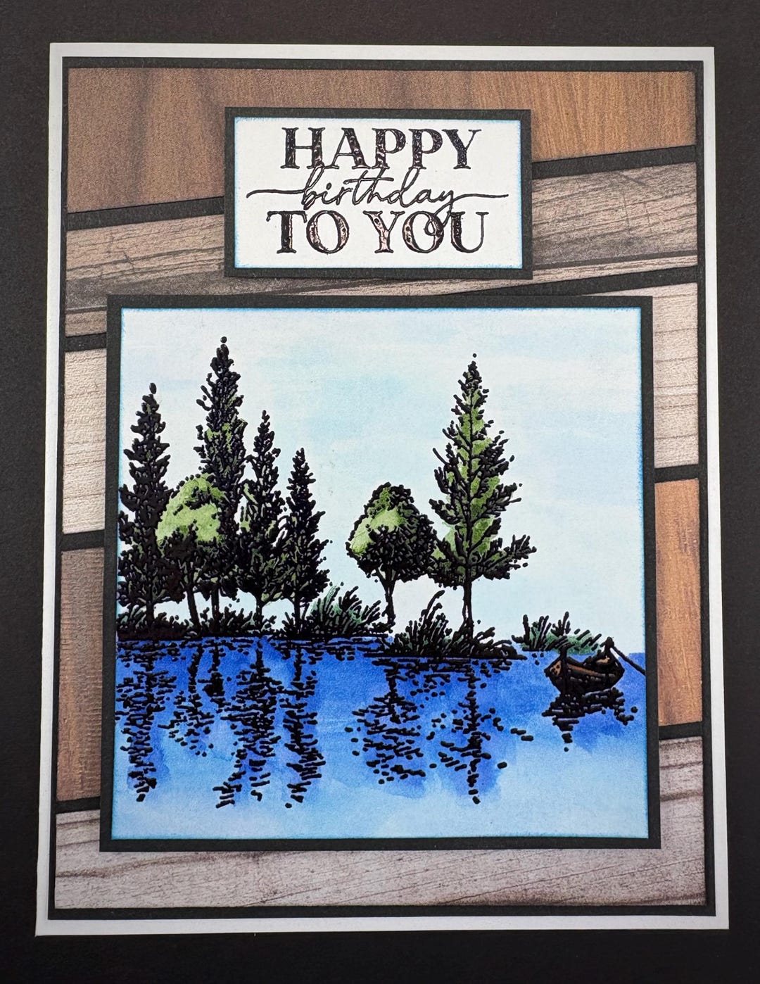 Birthday Card - Lake Card - Tree Card - Nature Card - Happy Birthday ...