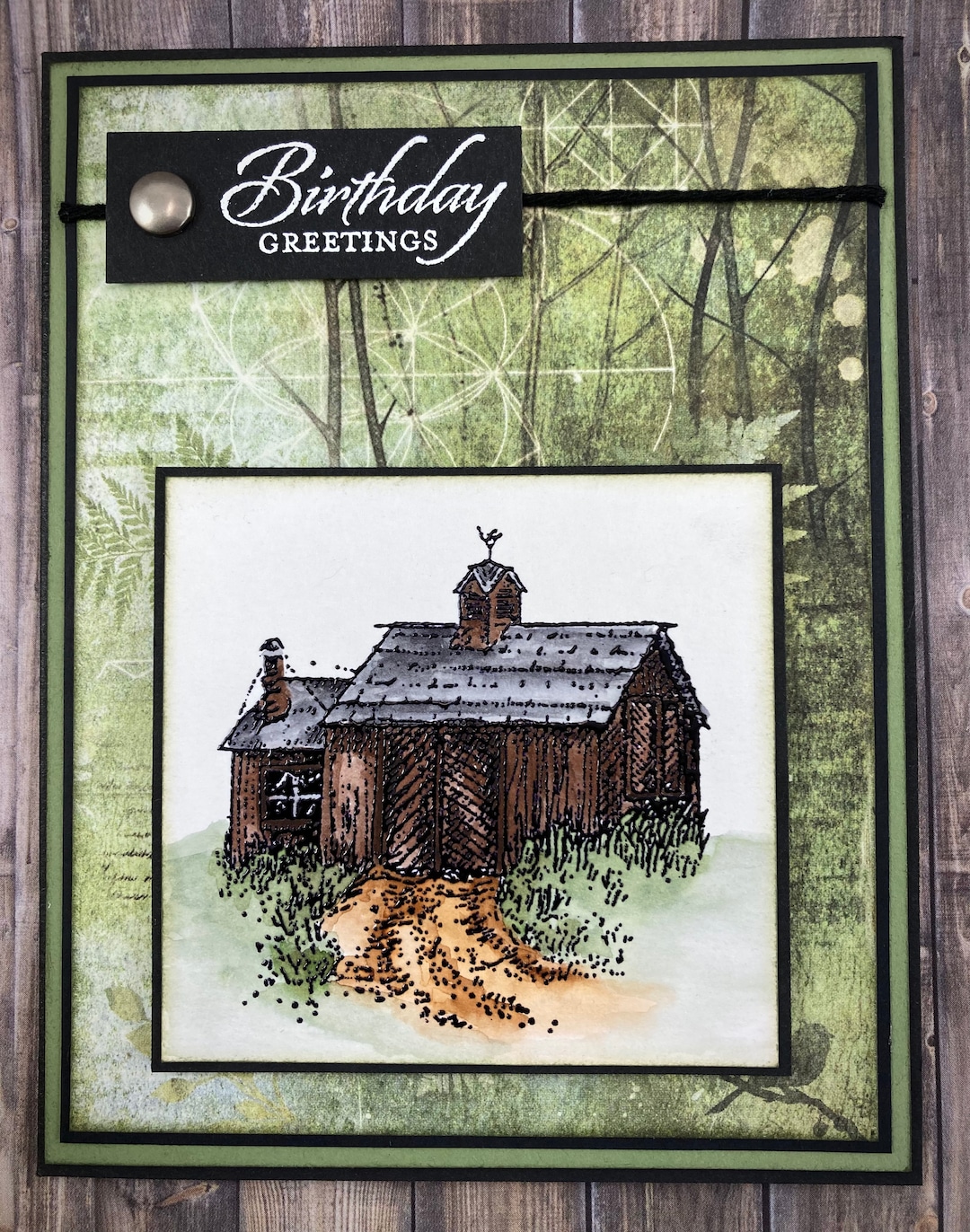 Birthday Card - Cabin Card - Masculine Birthday Card - Happy Birthday ...