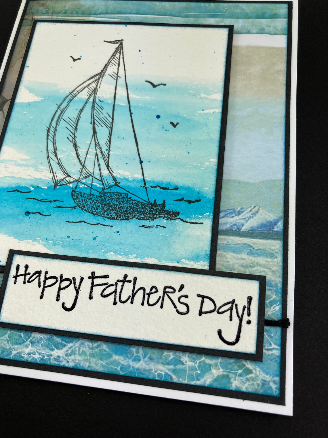 Father's Day Card Happy Father's Day Sailboat Card Nautical Card Ocean ...