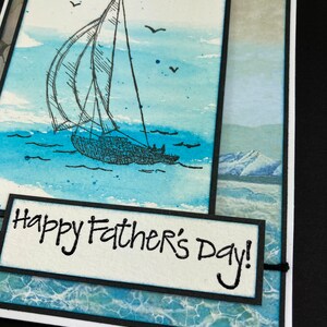 Father's Day Card Happy Father's Day Sailboat Card Nautical Card Ocean ...