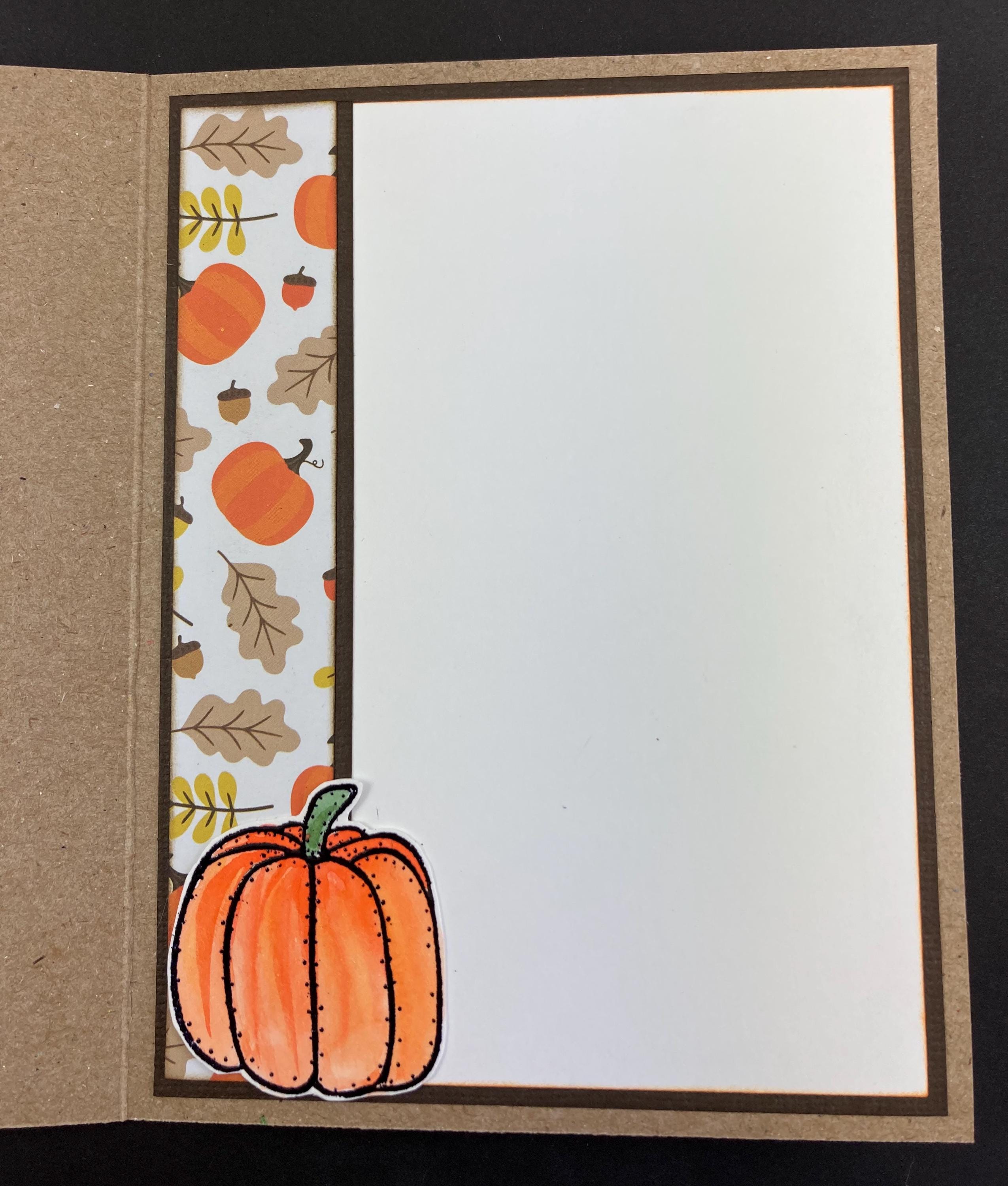 Autumn Cards Pumpkin Cards Blank Pumpkin Card Fall Cards Thanksgiving ...