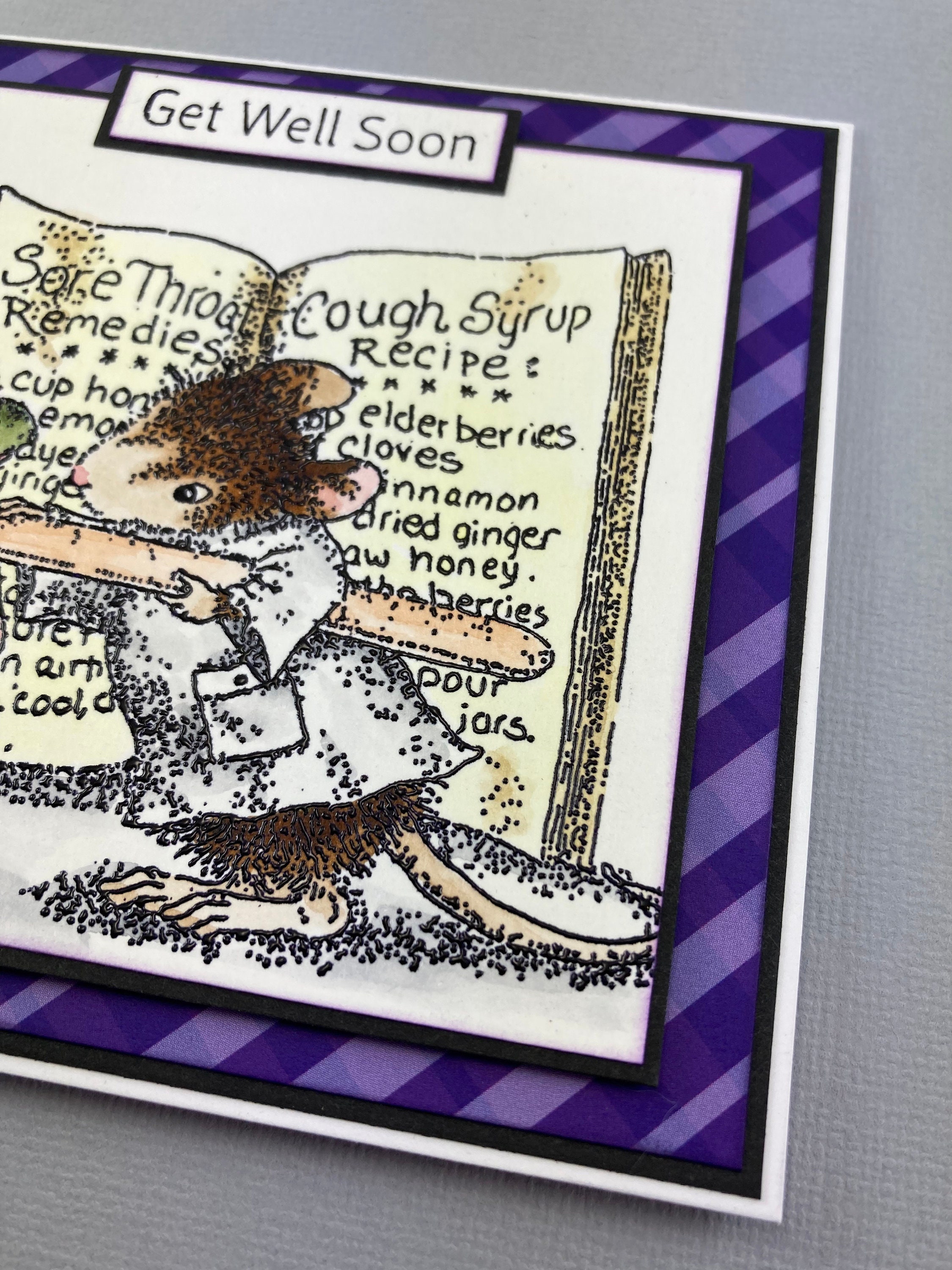 Get Well Soon Card Get Well Cards House Mouse Cards Cute - Etsy