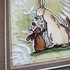 Rabbit Card - Blank Card - Bunny Card - Birthday Card - Friendship Card ...