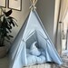 Baby Blue Zigzag Teepee Tent for Kids, Teepee, Kids Teepee, Teepee Tent ...