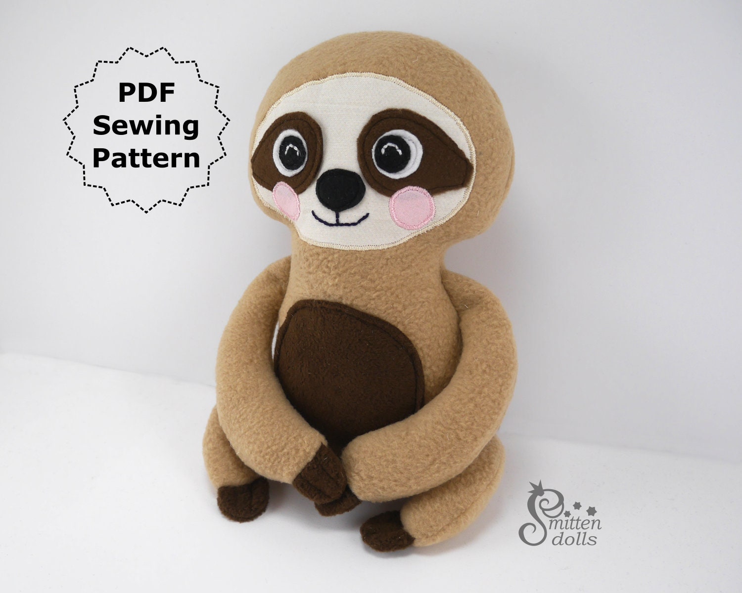 Sloth Sewing Pattern, Sloth Pattern, Sloth Plush Pattern, Sloth Plush ...