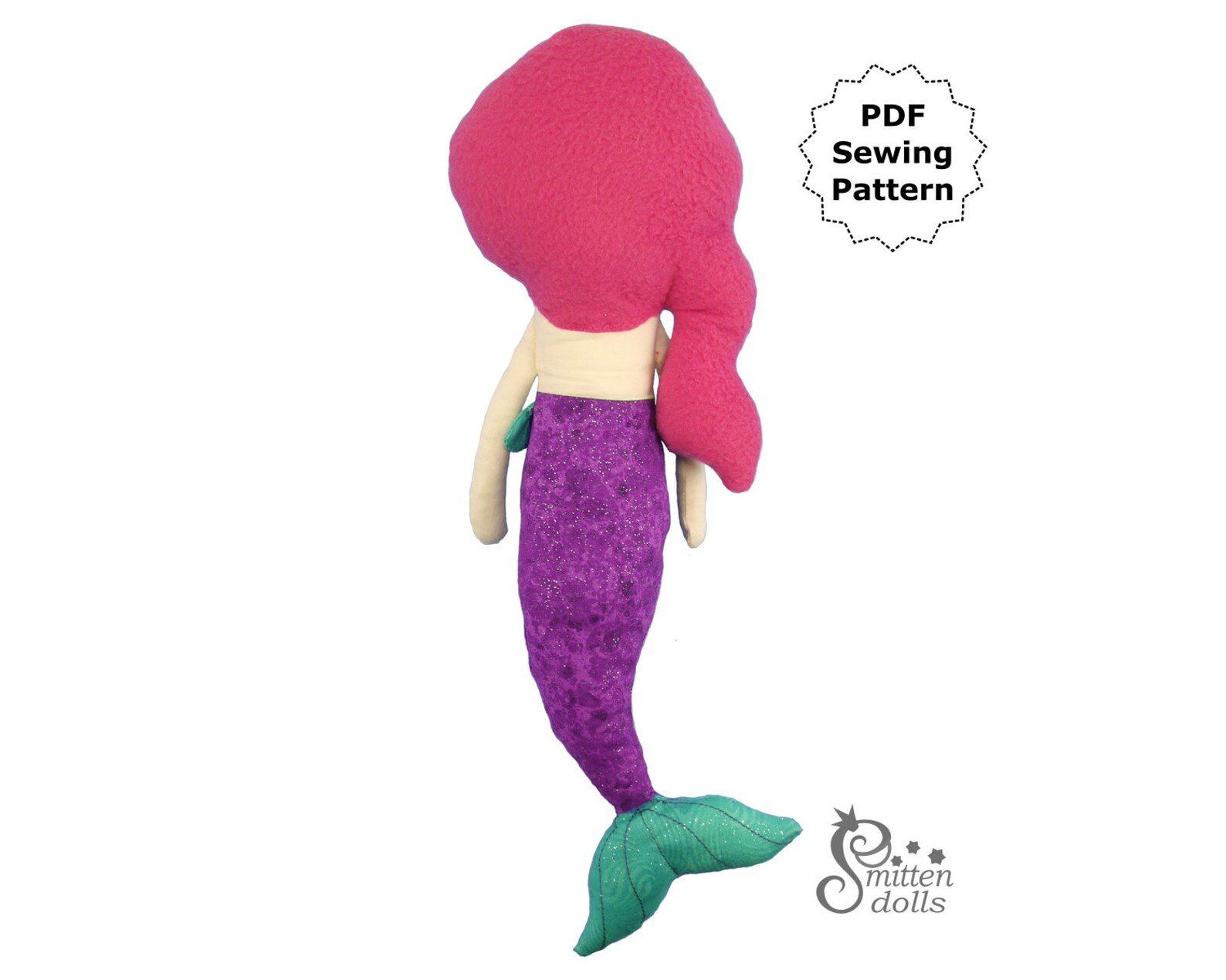 Mermaid Doll Pattern, Mermaid Pattern, Mermaid Doll Sewing Pattern ...