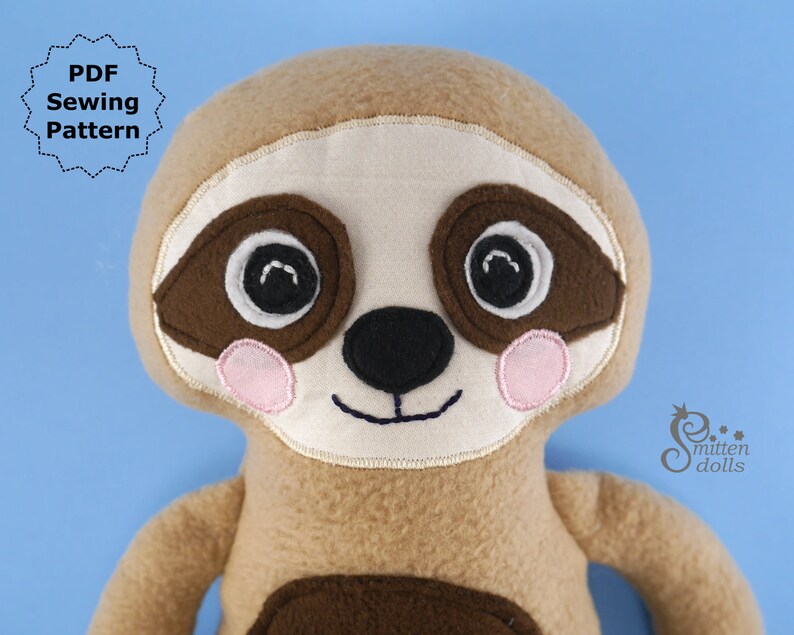 Sloth Sewing Pattern, Sloth Pattern, Sloth Plush Pattern, Sloth Plush ...