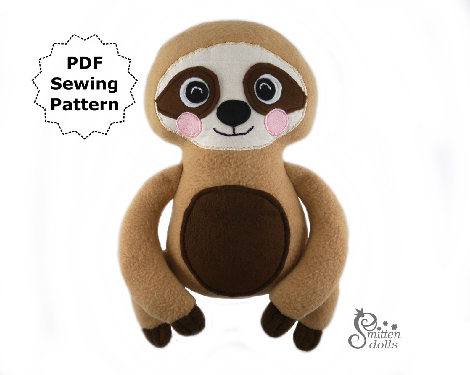 Sloth Sewing Pattern, Sloth Pattern, Sloth Plush Pattern, Sloth Plush ...
