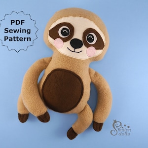 Sloth Sewing Pattern, Sloth Pattern, Sloth Plush Pattern, Sloth Plush ...
