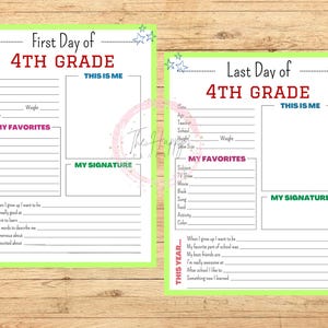 All About Me First and Last Day of School Printable, Interview Sheet ...