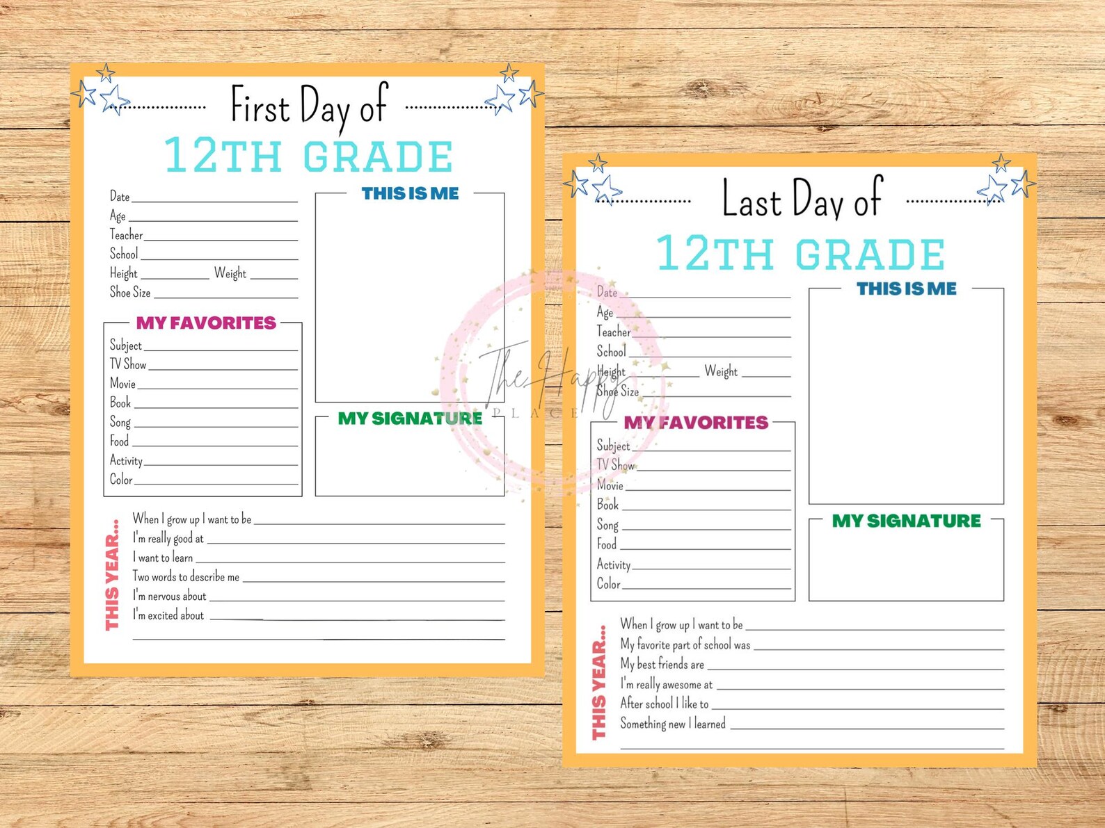 All About Me First and Last Day of School Printable, Interview Sheet ...