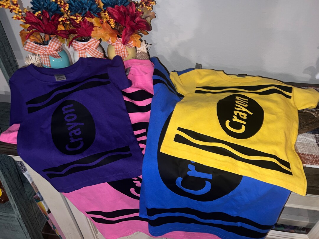Crayon Shirt, Custom Crayon Shirt, Halloween Shirt, Kids Shirt, Adult ...
