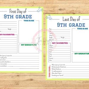 All About Me First and Last Day of School Printable, Interview Sheet ...