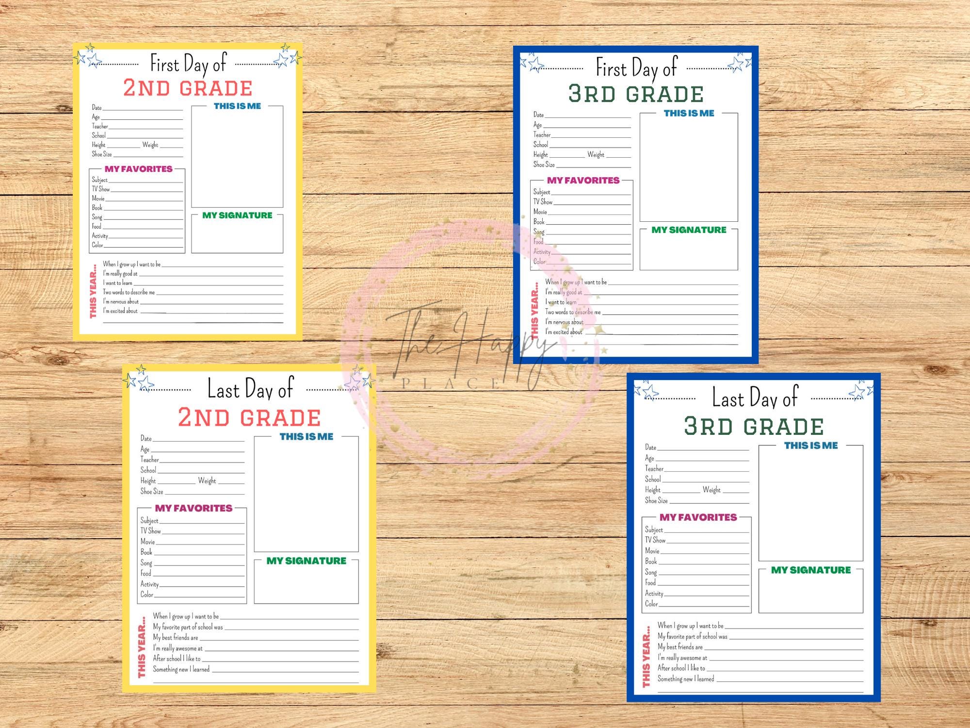 All About Me First and Last Day of School Printable, Interview Sheet ...