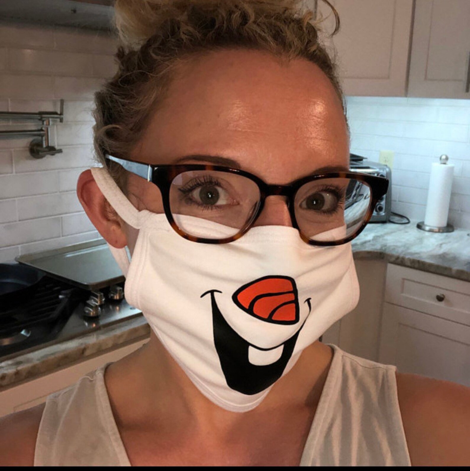 Olaf Face Mask Disney Frozen Face Mask Olaf Mouth Face Mask | Etsy