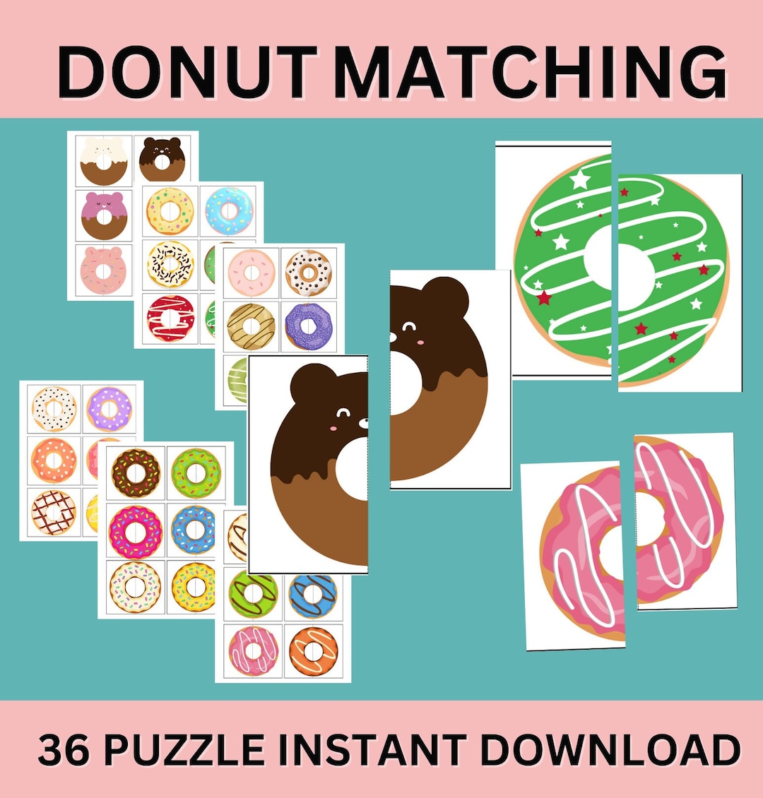 Donut Matching Game - Finding Pairs - Problem Solving -memory Games ...