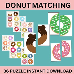 Donut Matching Game - Finding Pairs - Problem Solving -memory Games ...