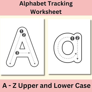 Alphabet Letter Tracing Worksheets, A to Z, Alphabet Activities, Upper ...