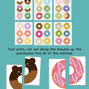 Donut Matching Game - Finding Pairs - Problem Solving -memory Games ...