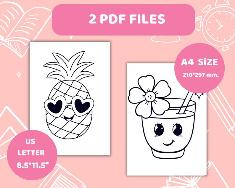 50 Summer Coloring Pages for Kids, Toddlers, Preschoolers (printable ...