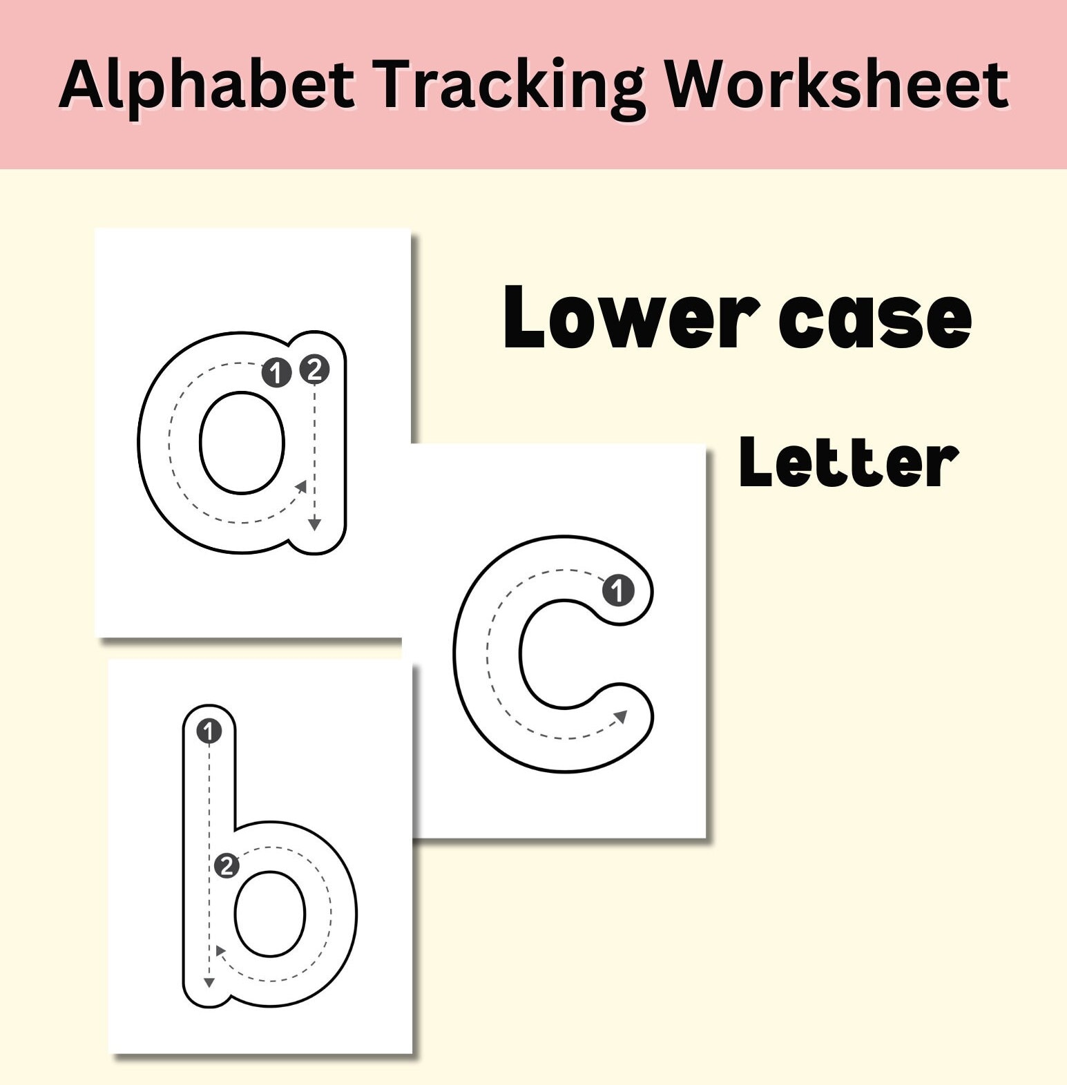 Alphabet Letter Tracing Worksheets, A to Z, Alphabet Activities, Upper ...