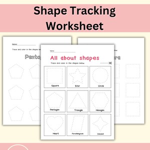 Shape Tracing Working , Basic Shape Tracing, Shape Tracing Worksheets ...