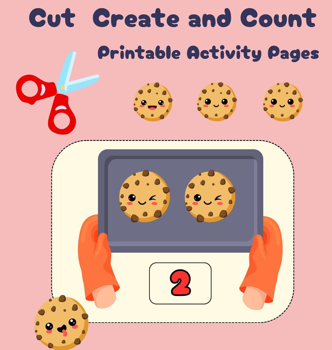 Learning Counting With Cookies Theme, Homeschool Activity, Toddler ...