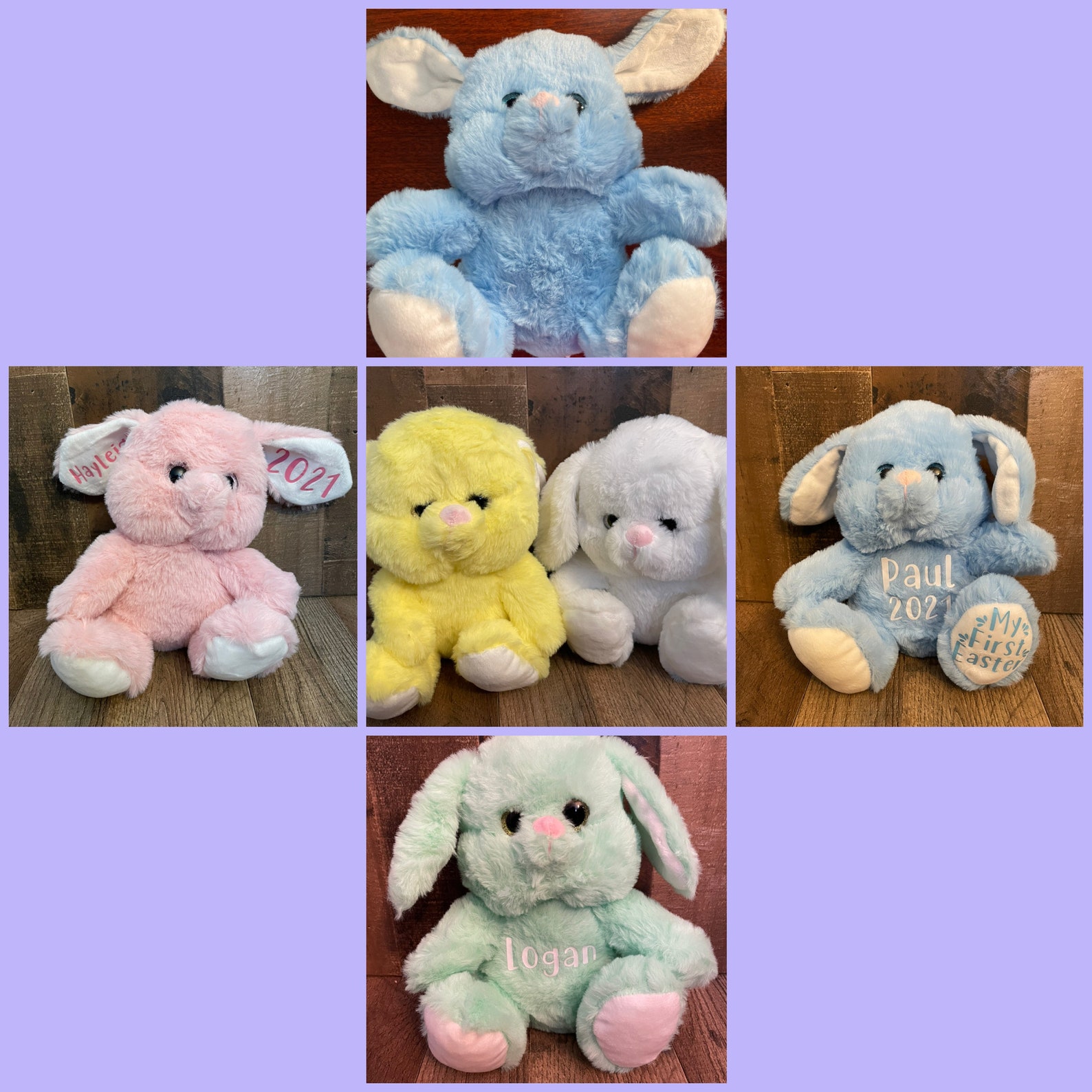 Personalized Easter Bunny Stuffed Animal First Easter Gift - Etsy