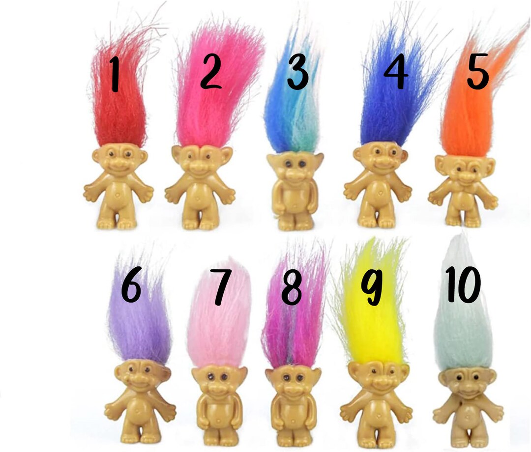 Mini Vintage Trolls Magnets, 90's Vintage Troll Doll Magnets, Locker ...