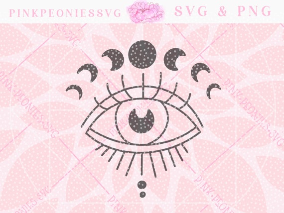 Moon Phases Eye Svg DIGITAL FILE SVG File Png File Hand - Etsy España