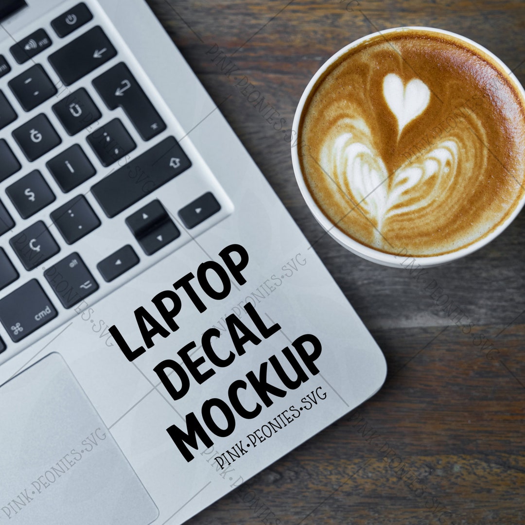 Coffee Cup Trackpad Laptop Decal Mockup, Laptop Mockup, Decal Mockup ...
