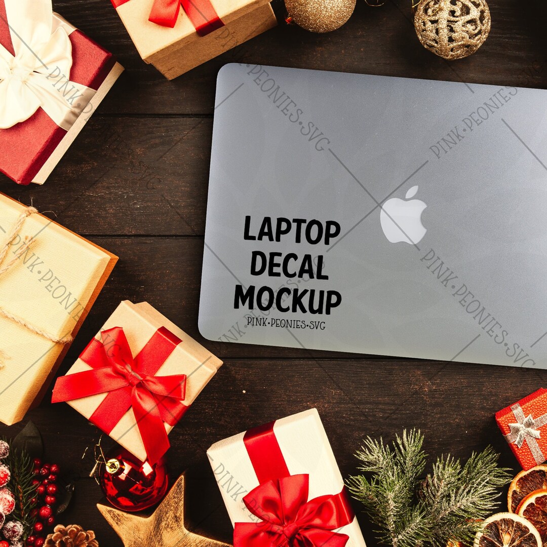 Christmas Holidays Laptop Decal Mockup Laptop Mockup Decal - Etsy