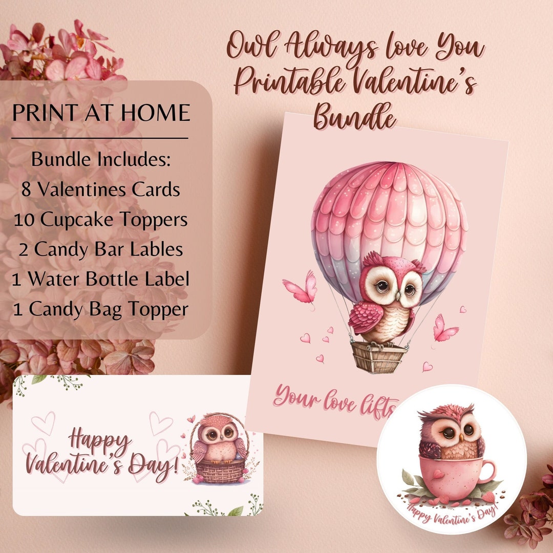 Owl Always Love You Printable Valentine's Bundle - Etsy