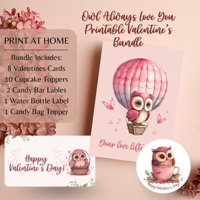 Owl Always Love You Printable Valentine's Bundle - Etsy