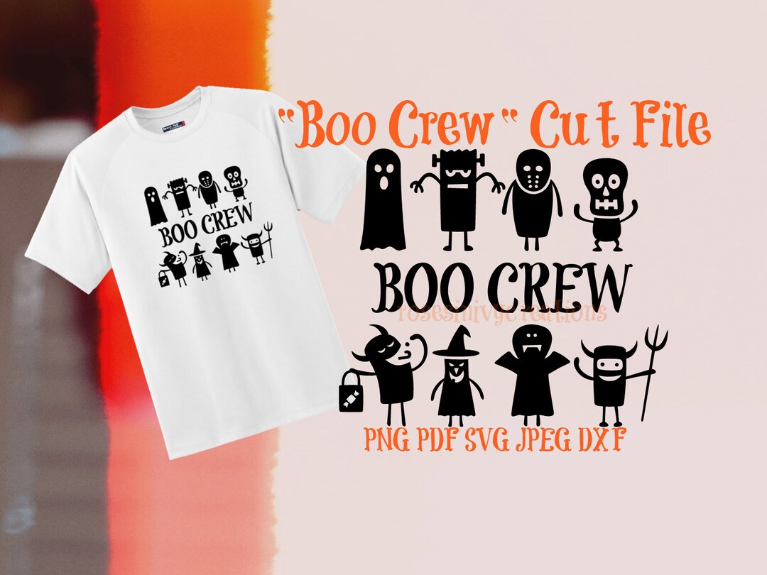 Boo Crew, Cut File, SVG, DXF. Cameo Svg, Halloween, Halloween Cut File ...