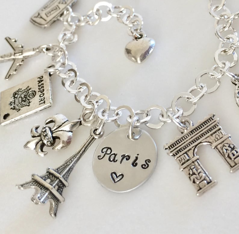 Paris Charm Bracelet Paris Trip Paris Lover Paris Souvenir - Etsy