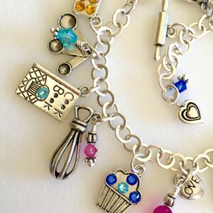 Baker's Charm Bracelet, luv to Bake Charm Bracelet, Baking Charm ...