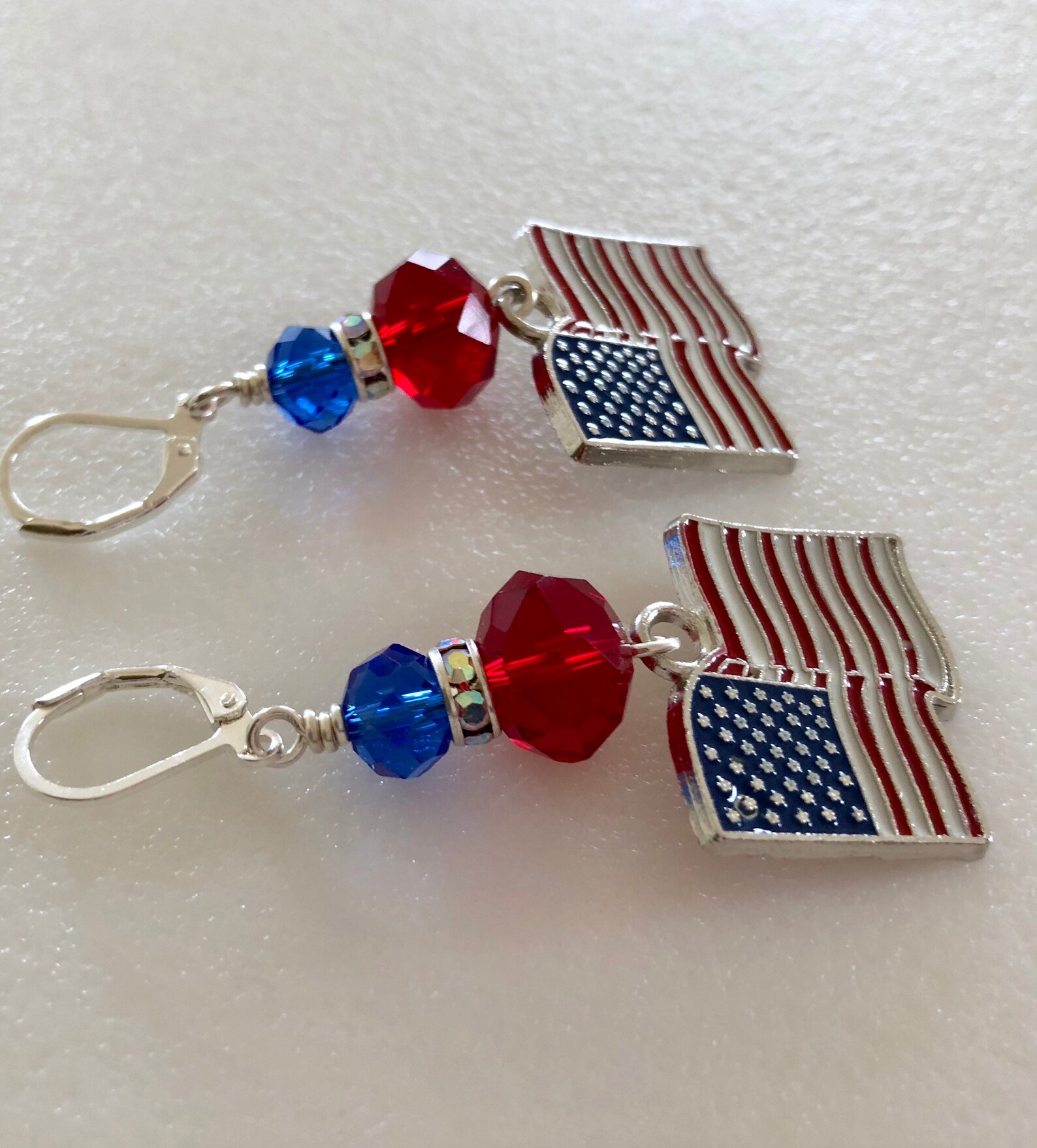 Flag Earringsamerican Flag Earringsfourth of July - Etsy