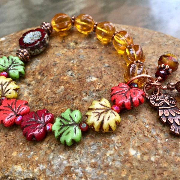 Autumn Leaf Bracelet - Etsy