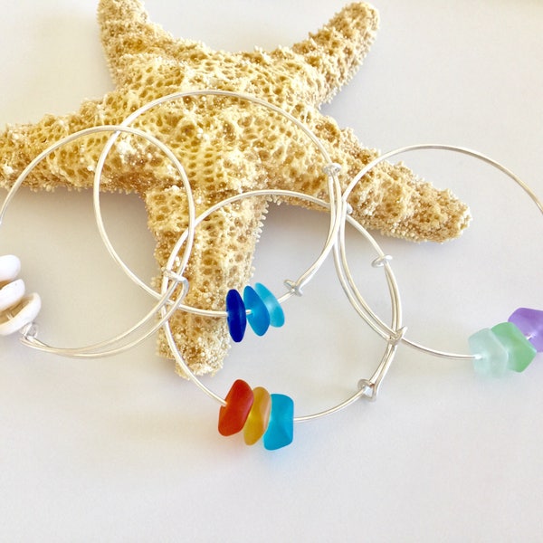 Sea Glass Bangle - Etsy
