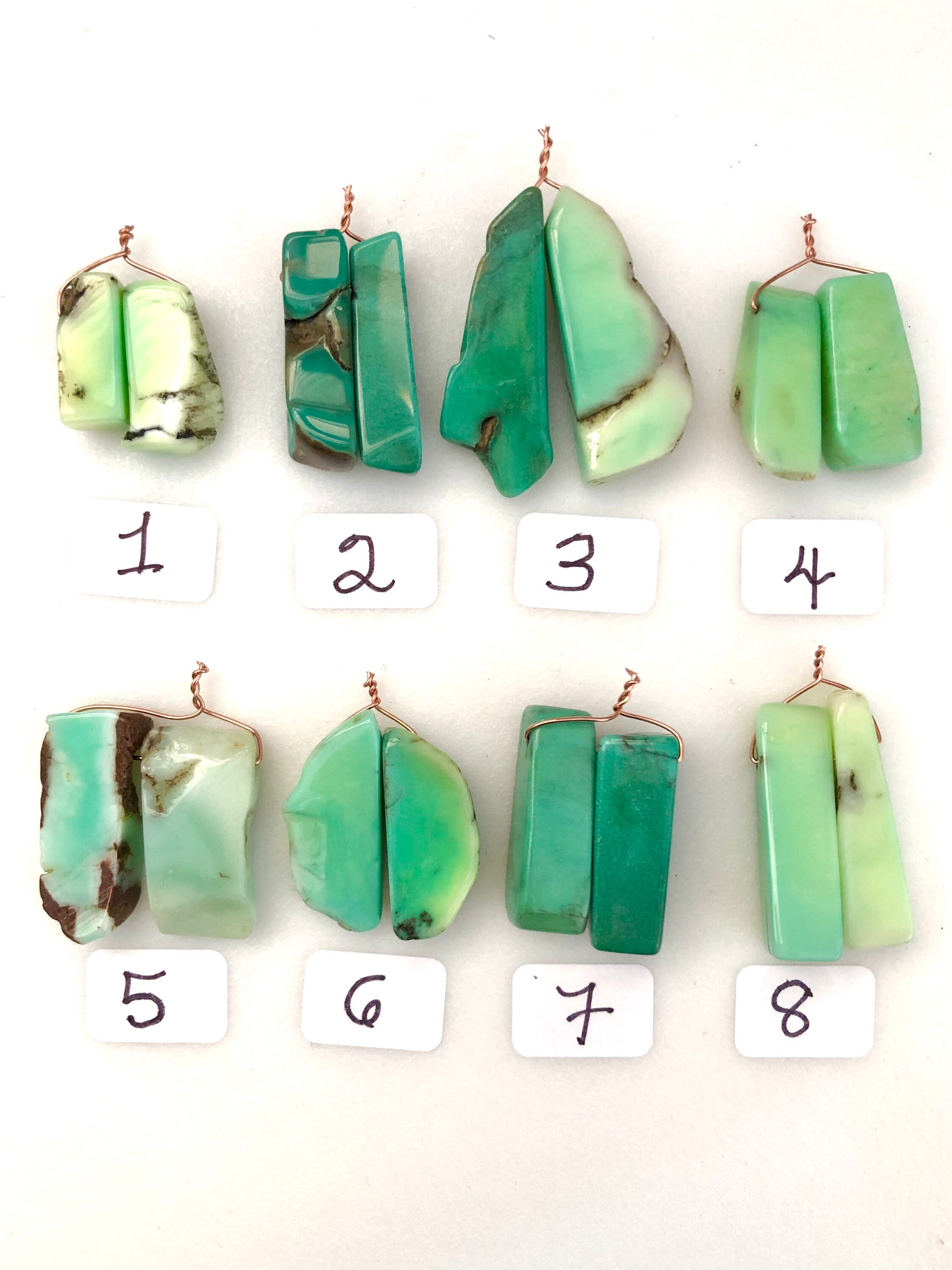 Chrysoprase Gemstone Earrings Natural Green Blue Chrysoprase - Etsy