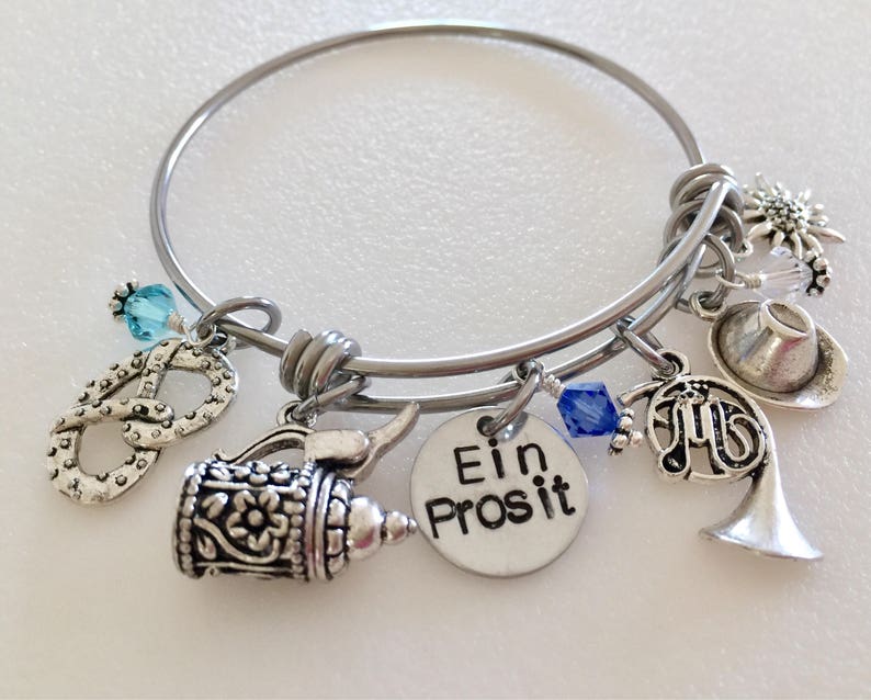 Oktoberfest Bangle Bracelet German Charm Bracelet Beer | Etsy