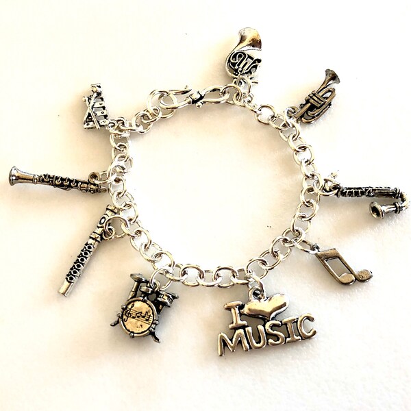 Music Charm Bracelet - Etsy