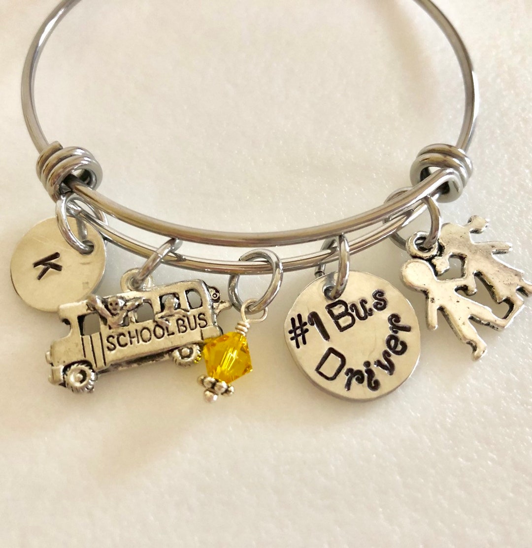 School Bus Driver Bangle, Bus Driver Key Ring, Bus Driver Gift, 1 Bus ...