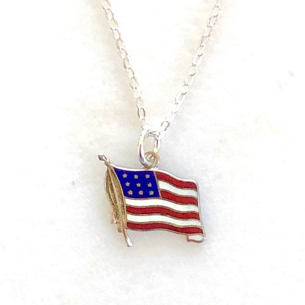 Us Flag Necklace - Etsy