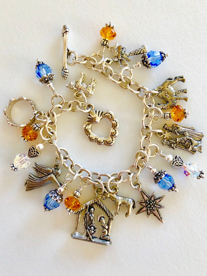 Nativity Charm Bracelet Christmas Story Charms Away in A | Etsy