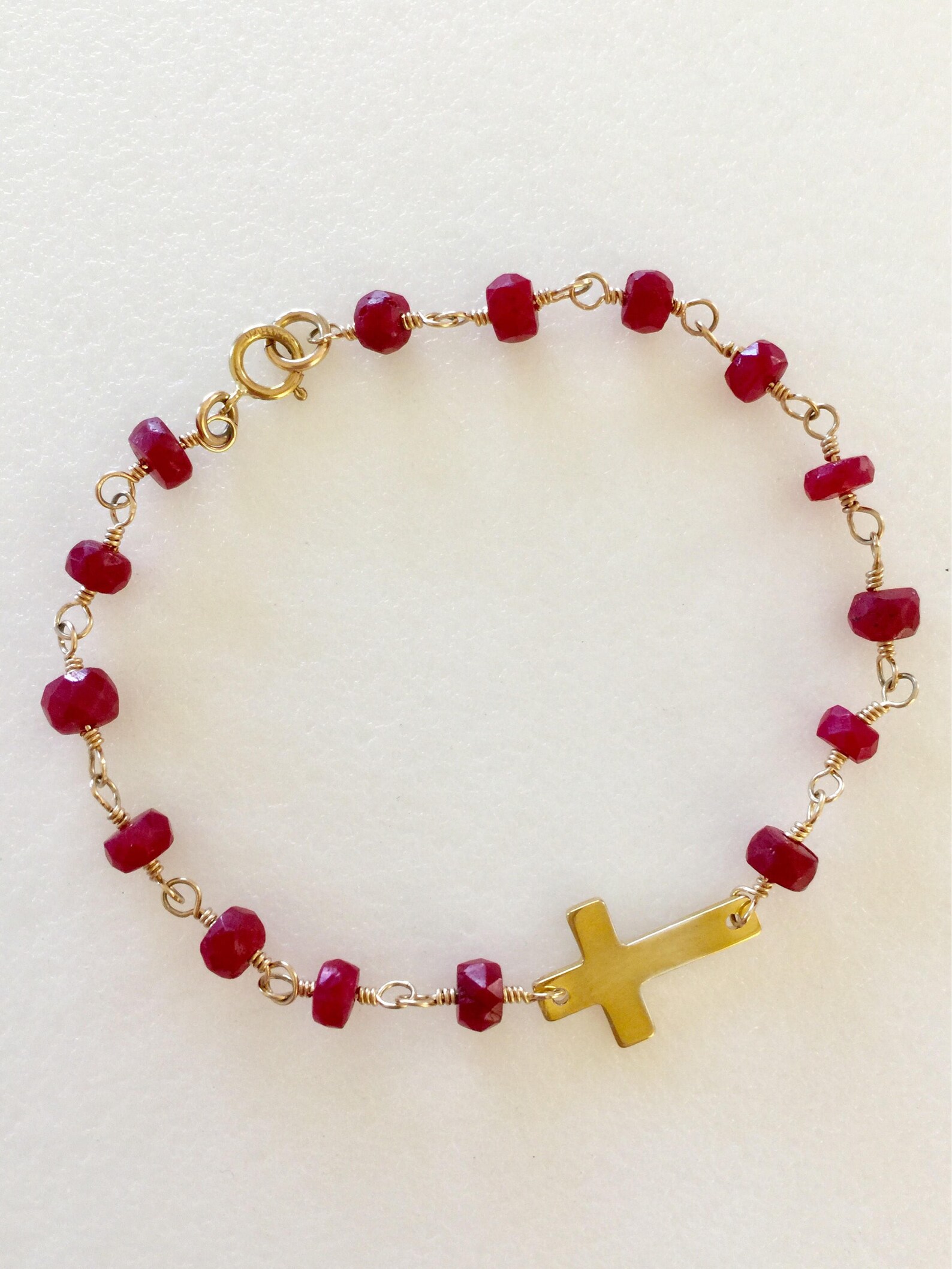 Ruby Gemstone BraceletNatural Red RubyLuxe AAA Ruby24K Gold | Etsy