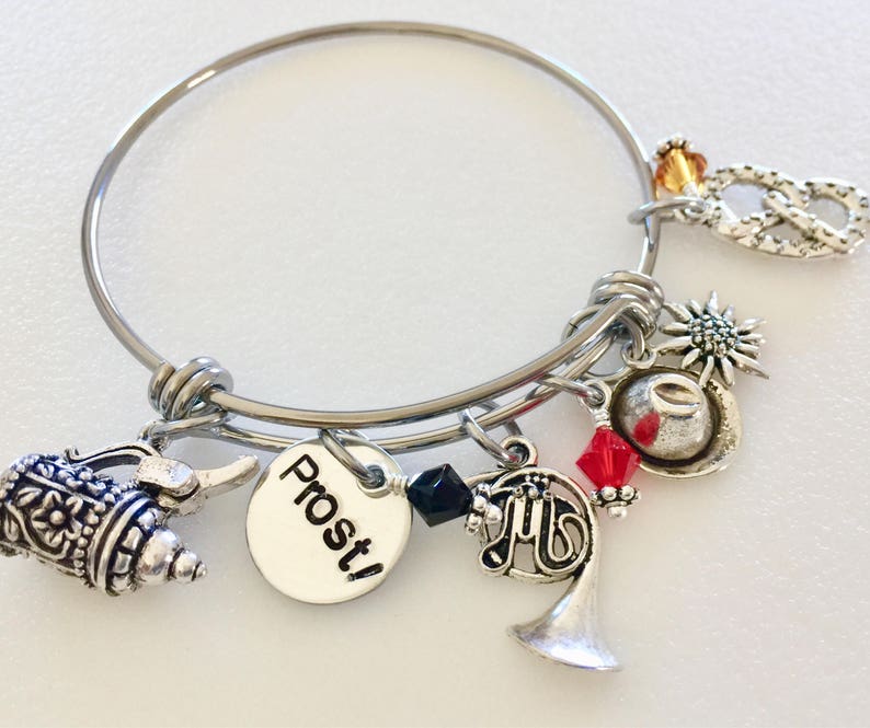 Oktoberfest Bangle Bracelet German Charm Bracelet Beer | Etsy