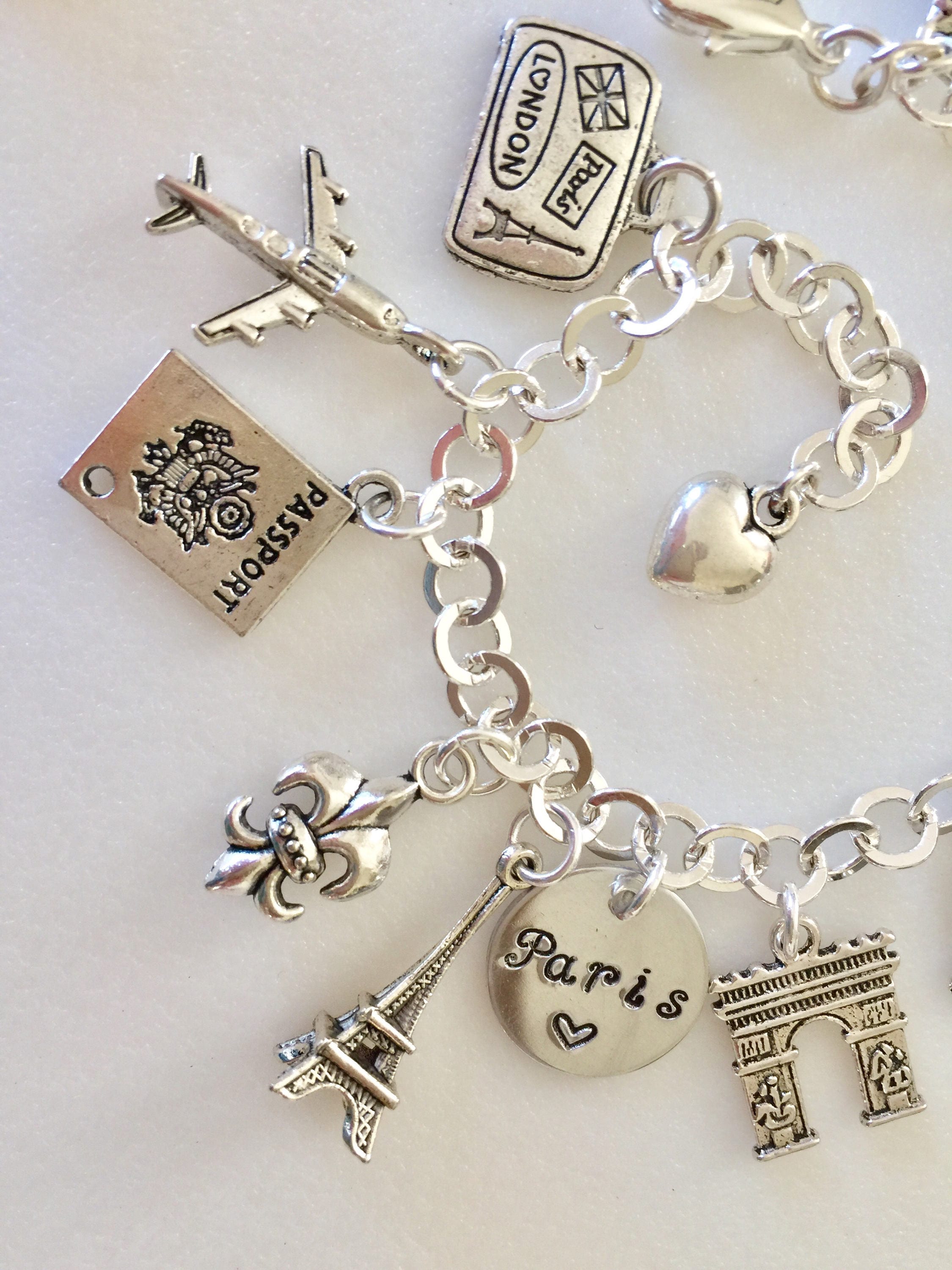 Paris Charm Bracelet Paris Trip Paris Lover Paris Souvenir - Etsy