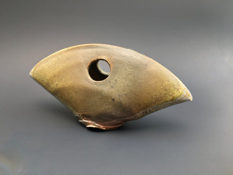 Wood Fired Vase Ikebana Stingray Rustic Pottery Primitive Ceramics - Etsy